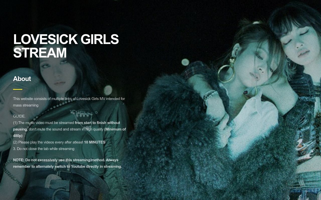 LOVESICK GIRLS CARRD STREAMING LINK